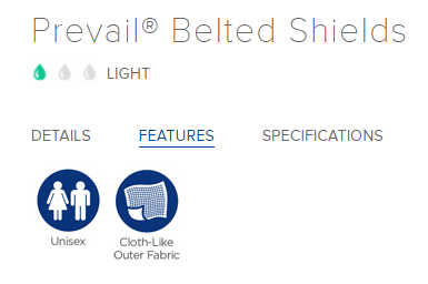 [Ships Free] Prevail Belted Shields w/ Button Straps - Extra Absorbency ...