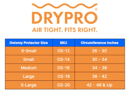 DRYPRO Waterproof Ostomy Cover - XS, S, M, L, XL | Vitality Medical