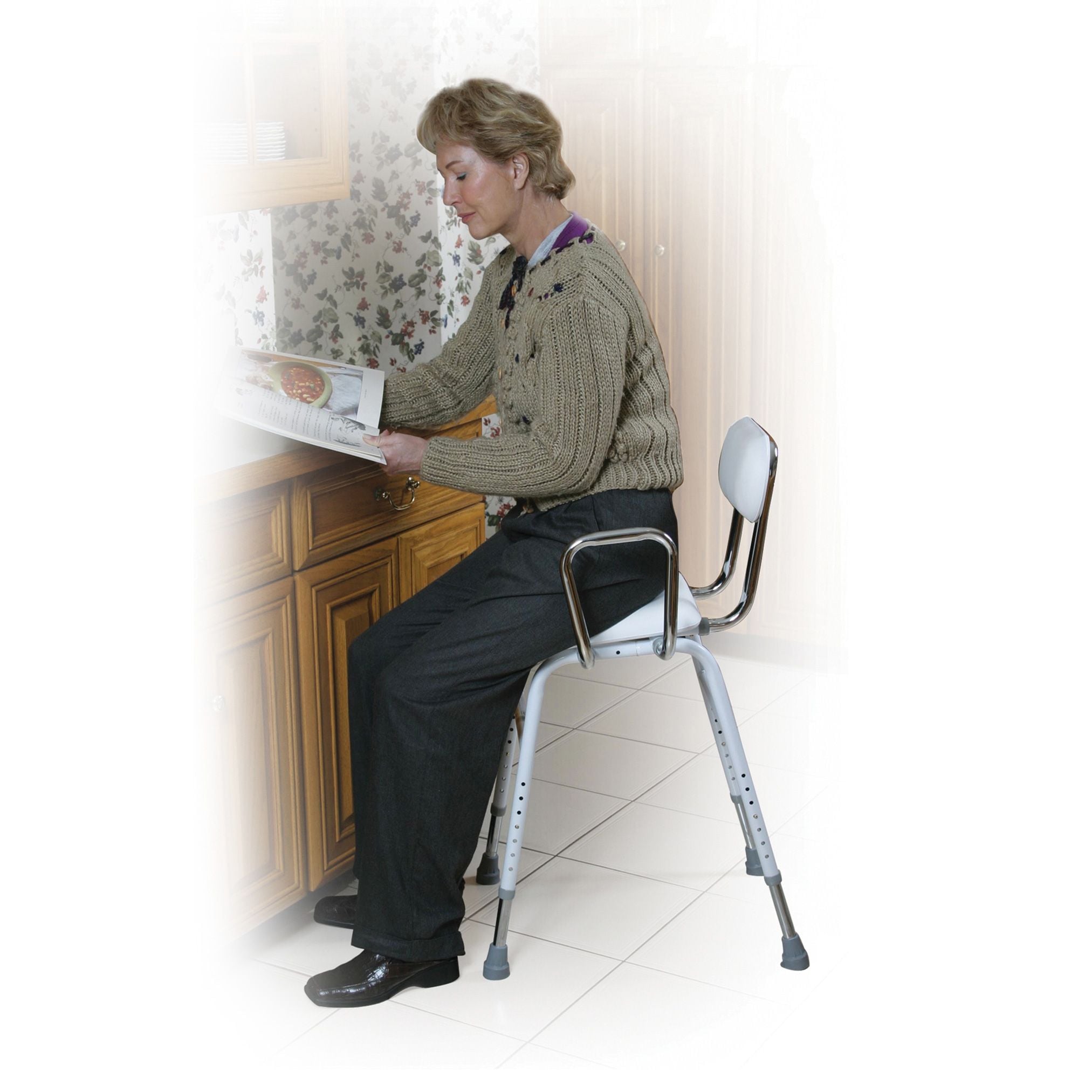 Drive Medical All-Purpose Stool with Adjustable Arms - 12455