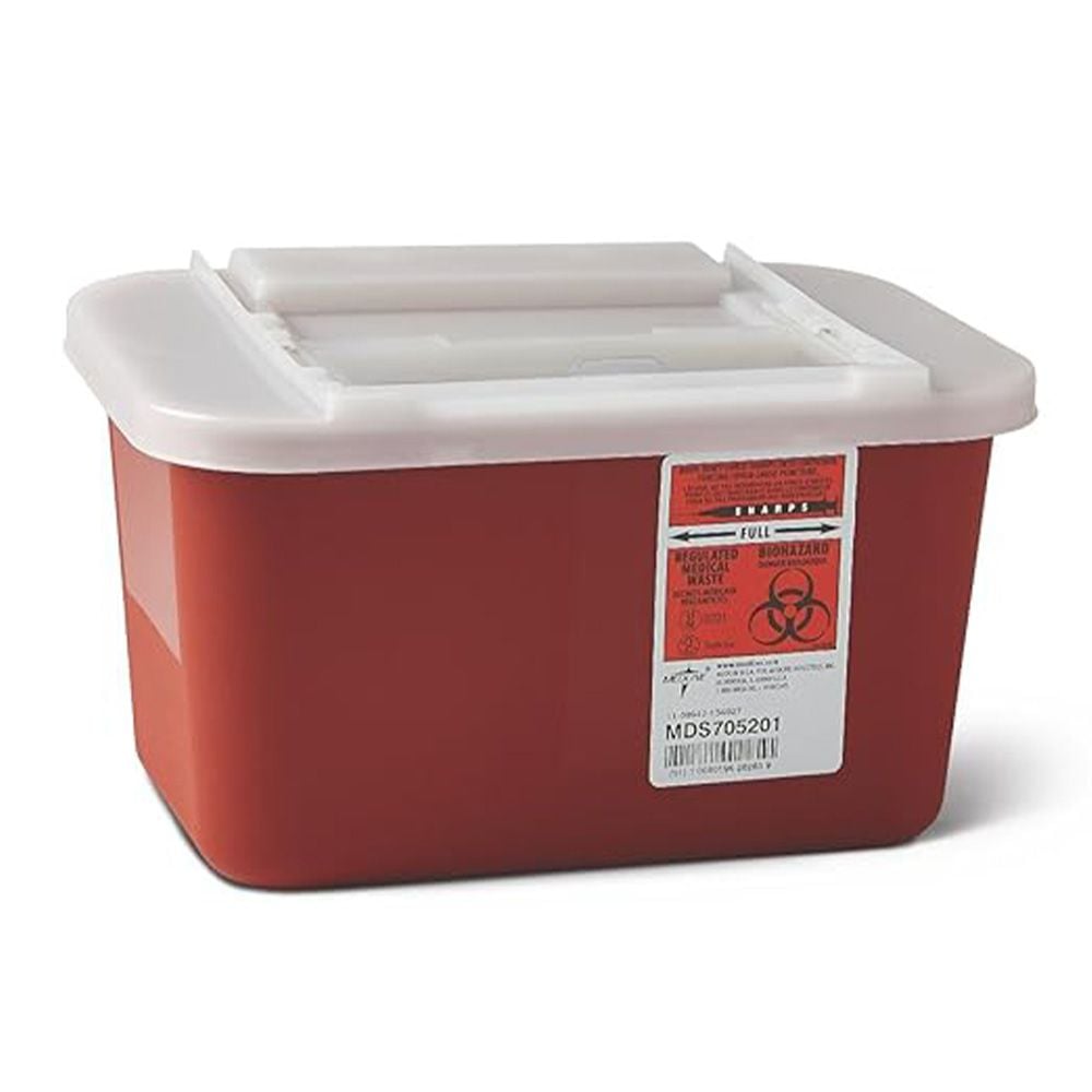 Covidien 1 Gallon Red Sharps-A-Gator Sharps Container w/Slide Lid ...