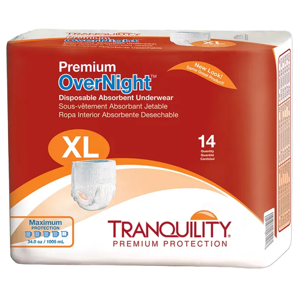 Tranquility Premium OverNight Disposable Absorbent Underwear, Maximum ...
