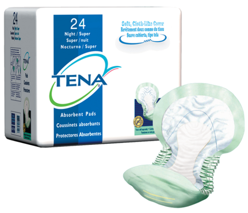 Tena Night Super Absorbent Pads Green SCE 62718 | 24 Pack or 48 per Case