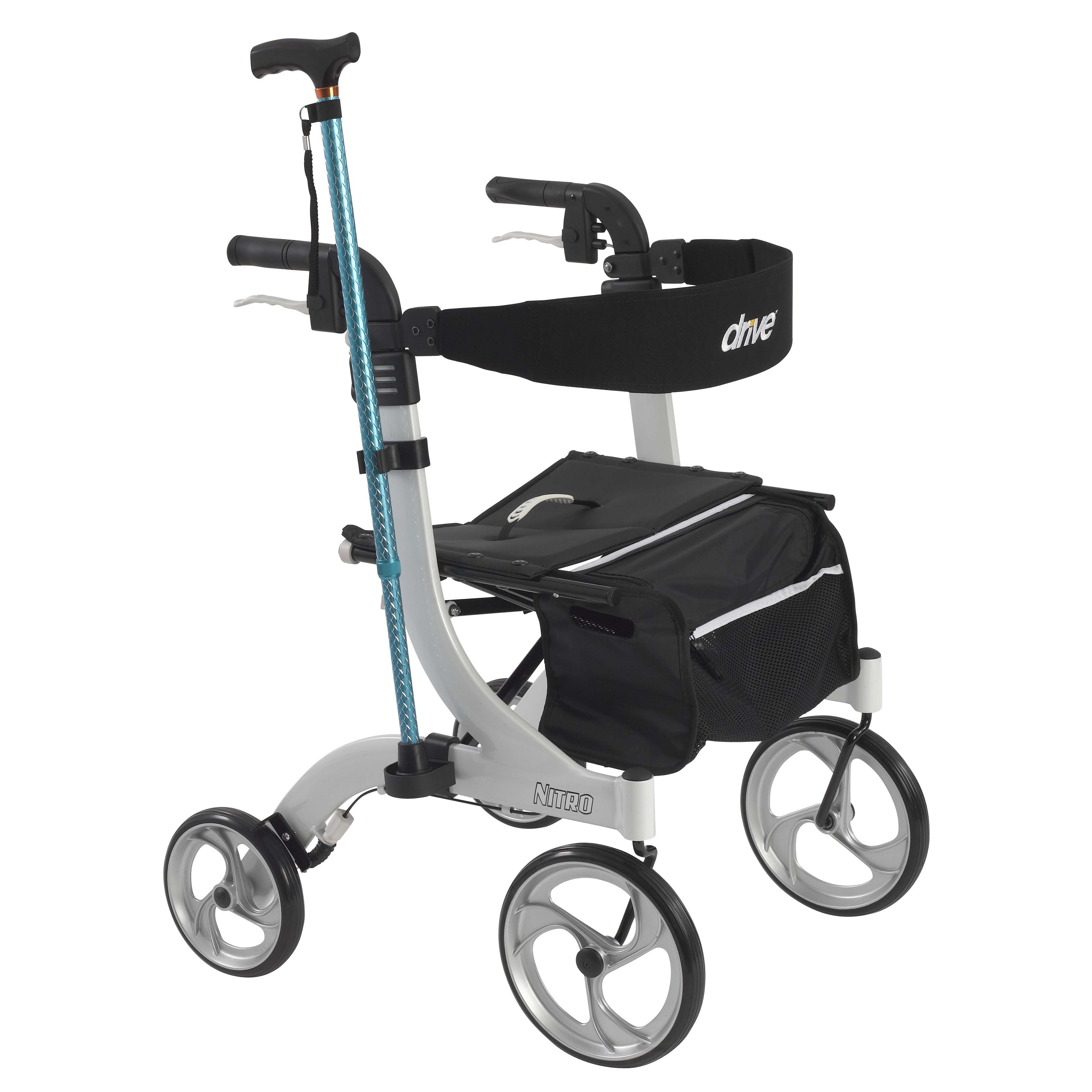 Buy Drive Medical Heavy Duty Nitro Euro Style Walker Rollator (Black ...