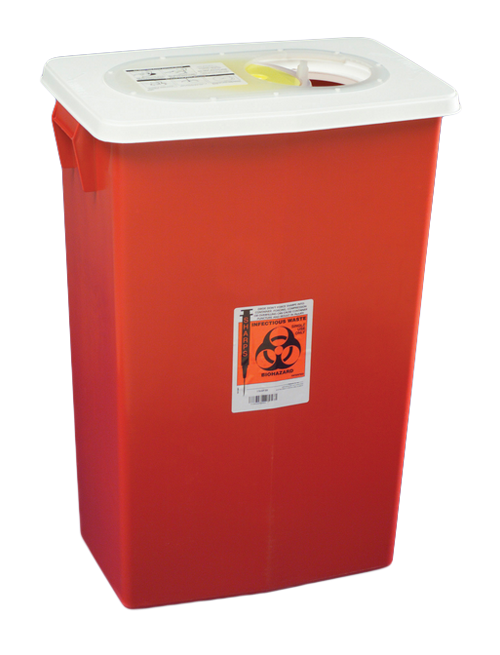 Covidien 8 Gallon Red SharpSafety Sharps Container w/Gasketed Slide Lid ...