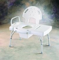 Invacare Transfer Bench 9670 - Optional Commode, White | Vitality Medical