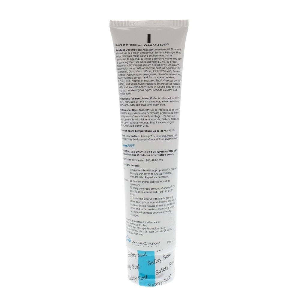 Anasept Antimicrobial Skin & Wound Gel - Anacapa 5015G, 5003G ...