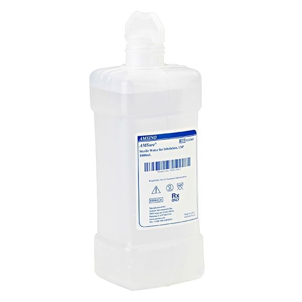 Amsino AMSure Sterile Water Inhalation Solution - 1000 mL AS1065 ...