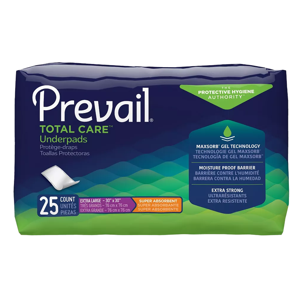 [Ships Free] Prevail Underpads - Total Care 30x30, 30x36 | Vitality Medical