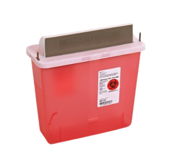 Cardinal Health 85131 Sharpsafety Container w/ Mailbox-Style Lid ...