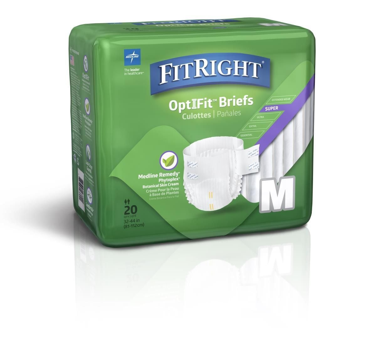 [Ships Free] Medline FitRight OptiFit Briefs with Tabs, Super Absorbency