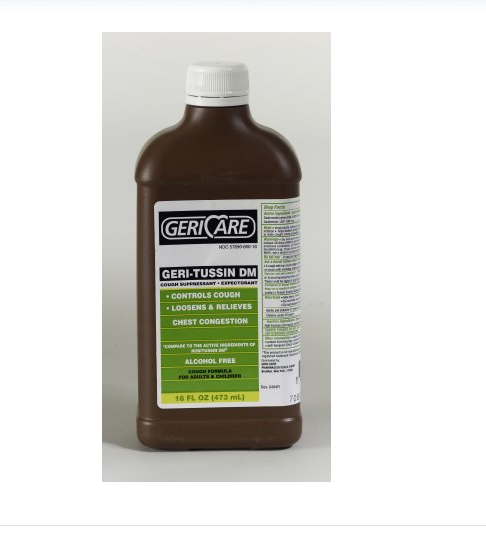 Geri-Care Geri-Tussin DM Cough Relief Liquid, 16 oz | Vitality Medical