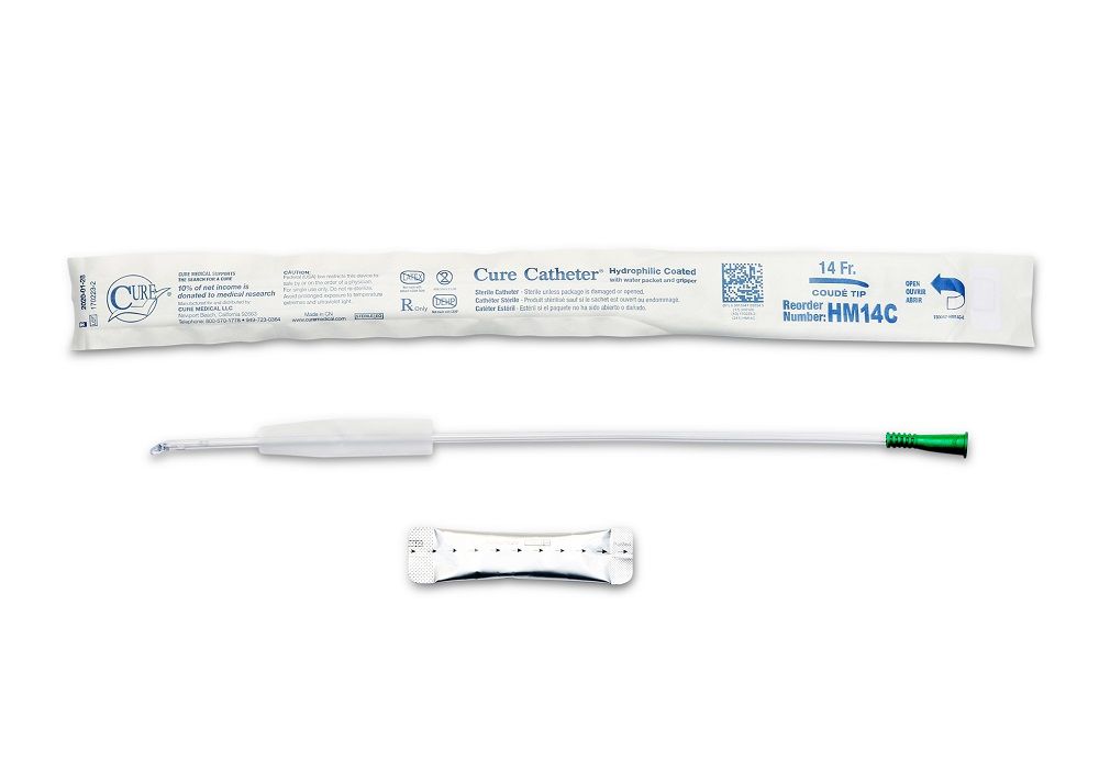 Cure Hydrophilic Male Catheter | Cure Medical HM12C, HM14C, HM16C ...