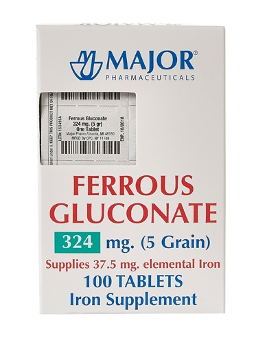 Major Pharmaceuticals Iron Supplement (Green), 324 mg Tablets 301556 ...
