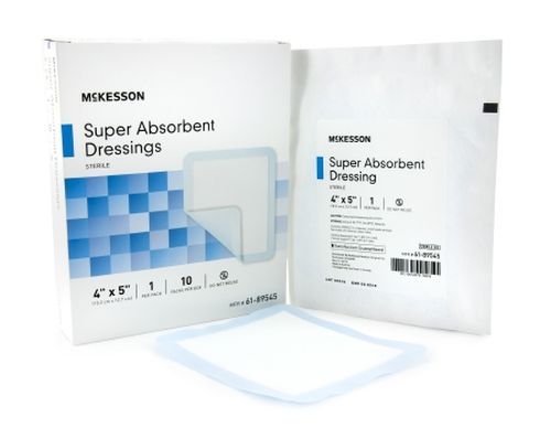 McKesson Superabsorber Super Absorbent Polymer Dressing 4 x 5-Inch ...