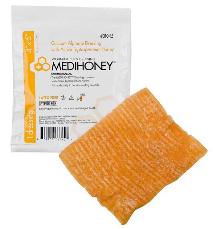 Medihoney Calcium Alginate Dressing | Derma Sciences 31045, 31012 ...