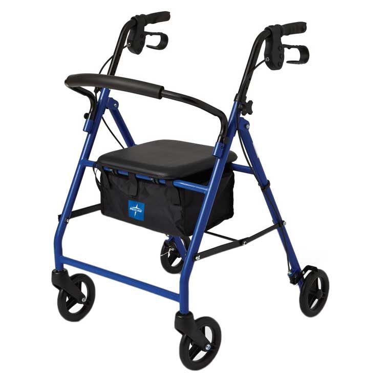 Medline Basic Steel Rollator - MDS86850EBS (Blue), MDS86850ES8 ...
