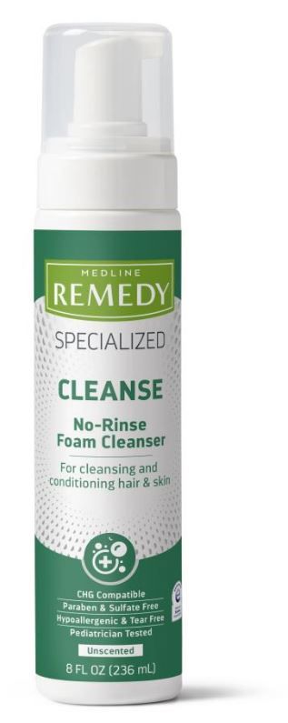 Medline Remedy No-Rinse Foam Cleanser - Specialized | Vitality Medical