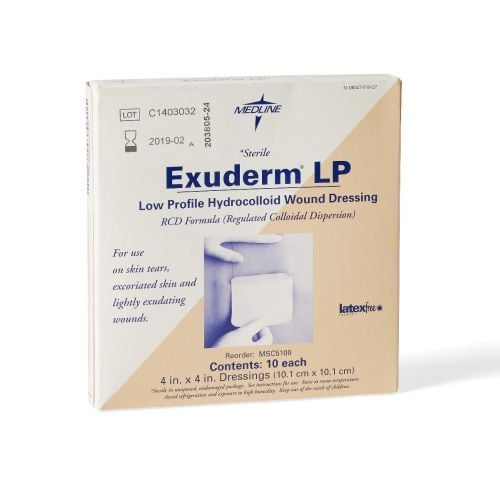 Medline Exuderm Thin Hydrocolloid, Latex Free | MSC5125, MSC5100