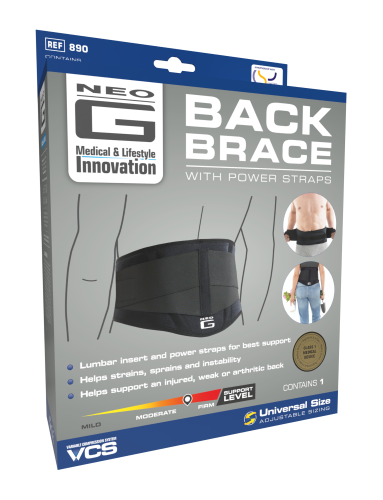 Neo G Back Brace With Power Straps - One Size | Vitality Medical
