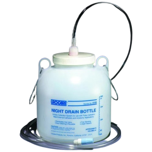 Urocare 4100 Nightime Urinary Drainage Bottle, 2 Liter w/ 60 Inch ...