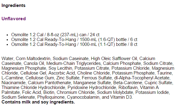 Osmolite 1.2 Cal High Protein | Abbott 64635, 62693, 62697