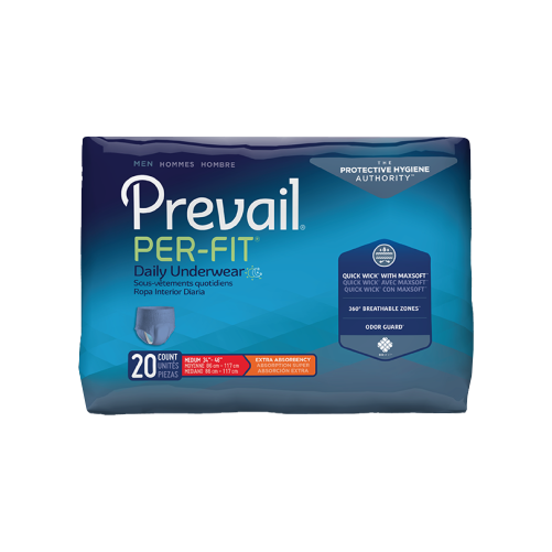 Prevail Per-Fit Mens Daily Underwear - Moderate Absorbency | MED. LG ...