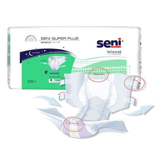 Seni Super Plus Briefs | Small, Medium, Regular, Large, XL | Vitality ...