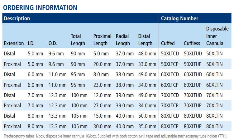 Shiley Tracheostomy Tube XLT Cuffed | Vitality Medical