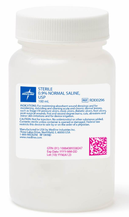 Medline Sterile Saline Solution | PCS1650, PCS1650H, RDI30296