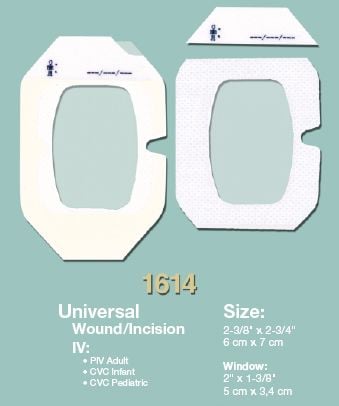 3M 1614 Tegaderm Transparent Film Dressing | 2-3/8 x 2-3/4 | Vitality ...