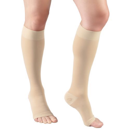 Truform MicroFiber Knee High Socks, Open & Closed Toe 20-30 mmHg ...