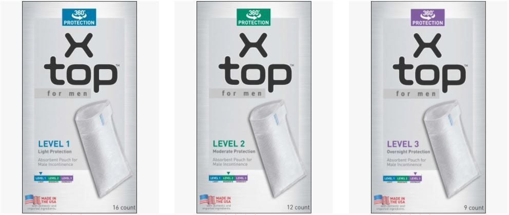 X-Top Absorbent Pouch, for Men - x-top | Vitality Medical