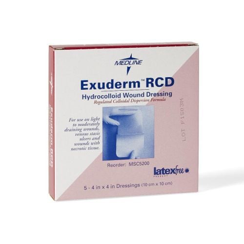 Medline Exuderm RCD Hydrocolloid, Latex Free | MSC5200
