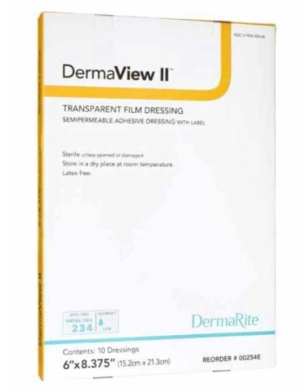 Dermarite DermaView II Transparent Film Dressing | 00252E, 00253E ...