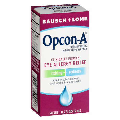 Bausch & Lomb Opcon-A Eye Allergy Relief Drops for Itching & Redness 0. ...