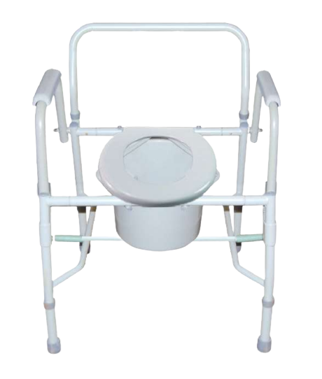 Bedside Deluxe Steel Commode with Drop Arm Padded Arms by Drive ...