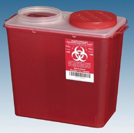 2 Gallon Plasti-Products The Big Mouth Sharps Container, Vertical Entry ...