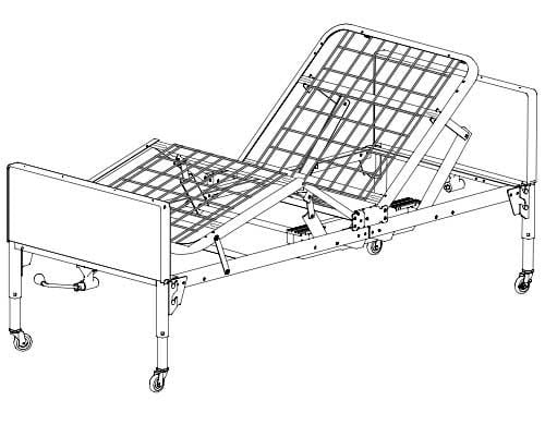 [Ships Free] Patriot Semi Electric Hospital Bed Bundle | Graham Field ...