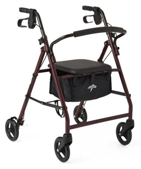 Medline Basic Steel Rollator - MDS86850EBS (Blue), MDS86850ES8 ...