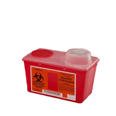 Covidien 4 Quart Red Sharps-a-Gator Sharps Container with Chimney Top ...