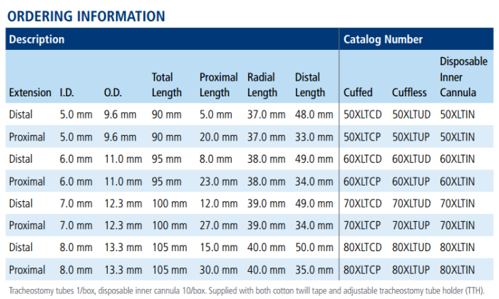 Shiley Tracheostomy Tube XLT Cuffed | Vitality Medical