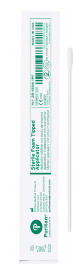Puritan Sterile Foam Tipped Applicator w/ Polystyrene Handle (Swabs), 6 ...