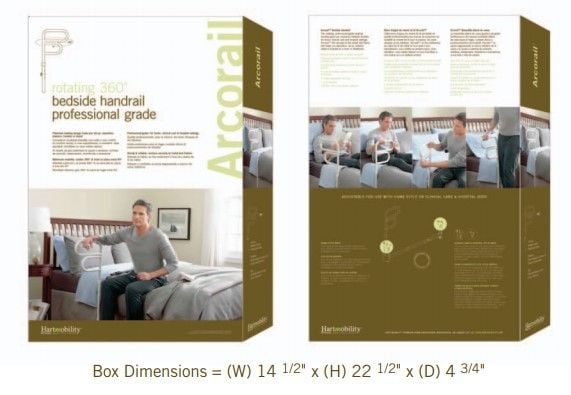 Arcorail Rotating Bedside Handrail (Rotates 360 Degrees) - Alimed 79937 ...
