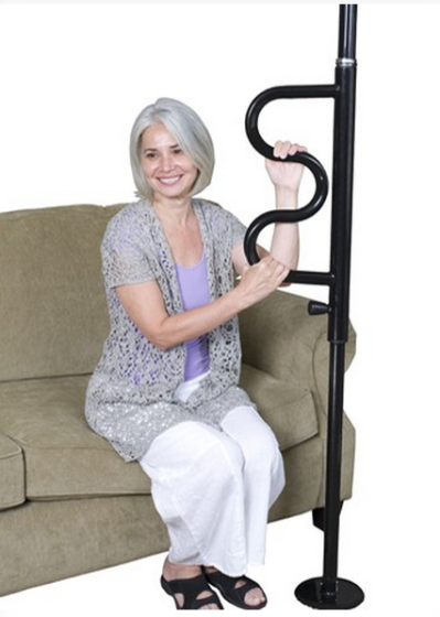 Stander Security Pole and Curve Grab Bar Safety Pole | Vitality Medical
