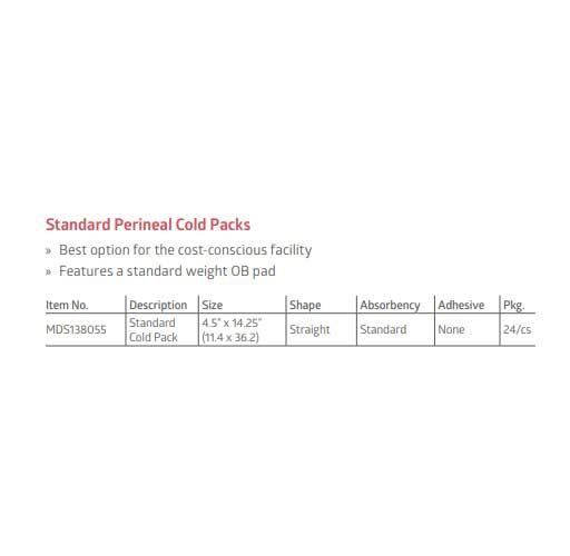 Medline Perineal Cold Packs - MDS138055 Standard, MDS148055 Deluxe