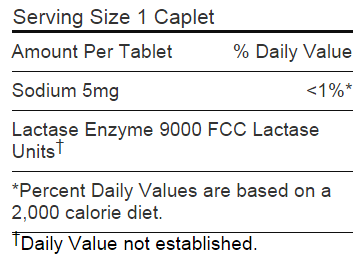 Lactaid Original Strength Lactose Enzyme Caplets | 008002
