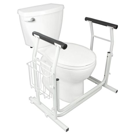 Vive Stand Alone Toilet Safety Rail, Aluminum Frame | Vitality Medical