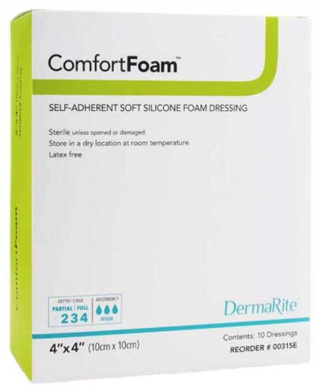 ComfortFoam Self-Adherent Soft Silicone Foam Dressing - 2, 3, 4, 6, 8 in.