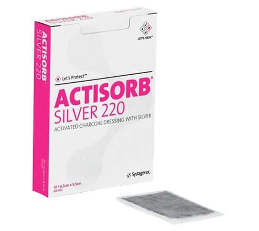 ACTISORB Silver 220 Dressing with Activated Charcoal (Antimicrobial ...