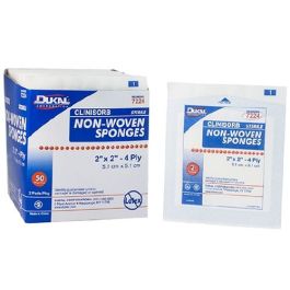 Dukal 7224 Clinisorb 2 x 2 Inch Non-Woven Sponges 4 Ply, Sterile
